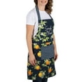 Mainstays Chef Kitchen Apron, 28" x 32" Lemon Cotton Bib Apron with ...