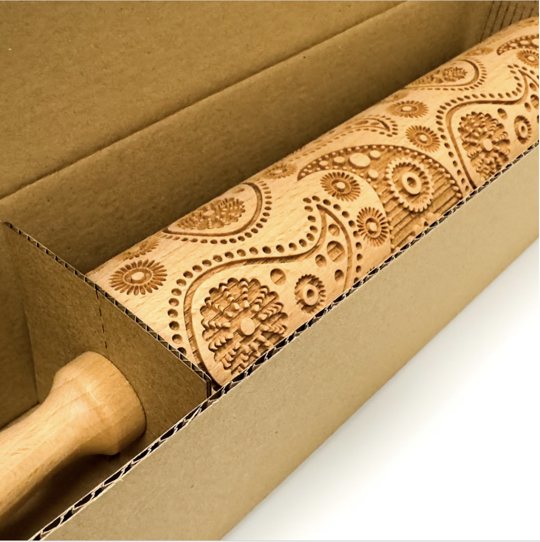 Stodola Engraved Large Rolling Pin with Bandana Paisley Print - Walmart.com