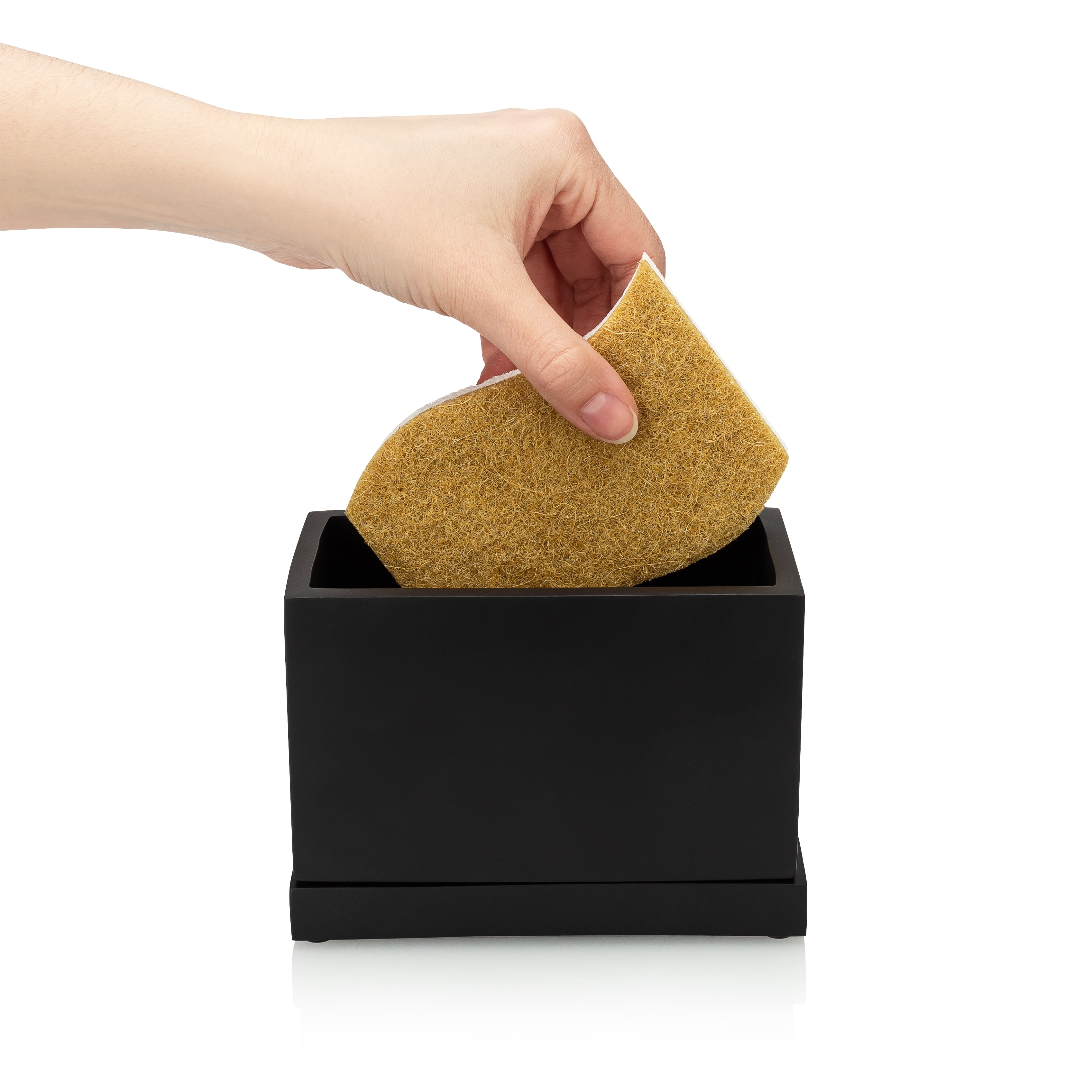 Essentra Home Matte Black Kitchen Sponge Holder, Modern Kitchen Sink ...