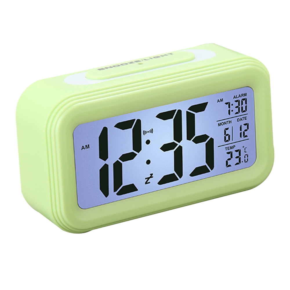 Alarm Clock, Electronic Digital Morning Clock with Large LCD, Backlight ...