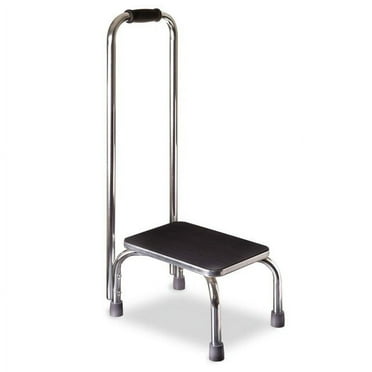 Drive Medical Footstool with Non Skid Rubber Platform and Handrail ...