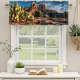 2 Pack Desert Canyon Lake Valance for Window Nature Rustic Southwestern ...