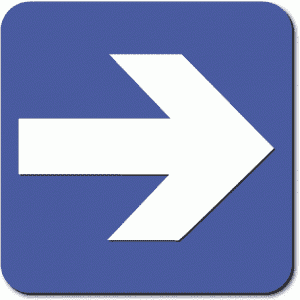 Arrow Sign - Styrene-Blue / White (4 Units) - Walmart.com