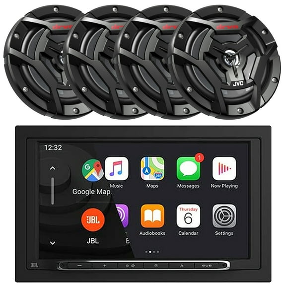JVC Single DIN In-Dash Bluetooth Radio USB AUX AM/FM CD Player Marine ...