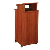 Global Industrial Mobile Lectern, Mahogany, 18"W x 18"D x 44"H ...