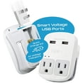 Ceptics World Travel Adapter Kit, 2 USB Ports, 2 US Outlets, Surge ...