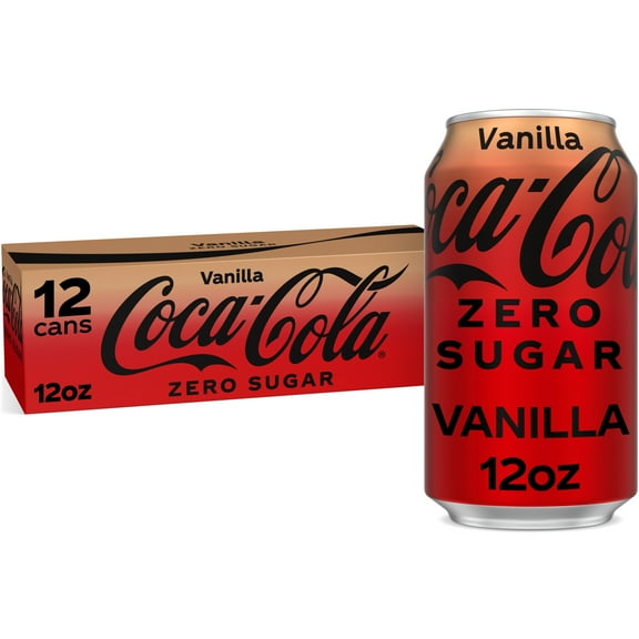 Coca-Cola Zero Sugar Holiday Creamy Vanilla Soda Pop Fridge Pack Cans ...