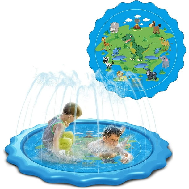 Splash Pad for Toddlers 68" Sprinkler Play Mat for Kids Outdoor Water ...