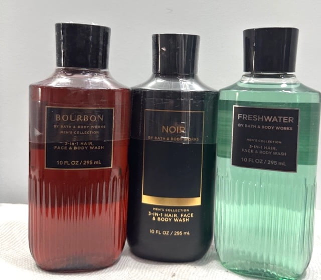 Bath & Body Works Men's Collection Shower Gel Trio, 10 fl oz (Bourbon ...