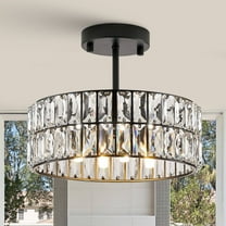 Uforic Elegant 5-Light Crystal Ceiling Light with Flush Mount ...