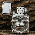 Black Heavy Armor Skull Lighter Double Sided Relief Metal Lighter ...