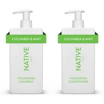 Native Volumizing Shampoo & Conditioner Set, Cucumber & Mint, Sulfate ...