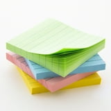 BAZIC Sticky Notes 3x3 Lined Assorted Color, (120 Sheets/Pack), 2-Pack ...
