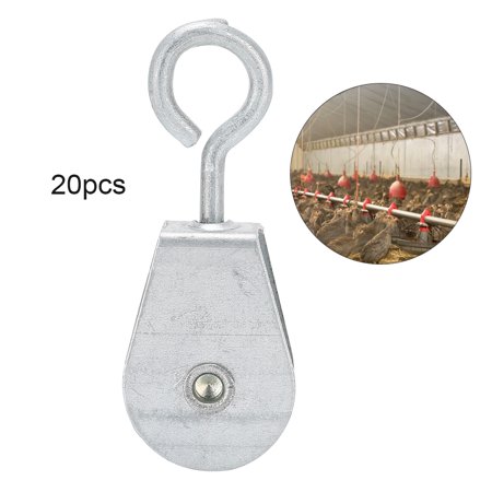 ANGGREK 20Pcs Automatic Drinking Floating Line Pulley Metal Poultry ...