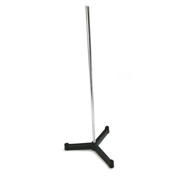 Triangular Tripod Retort Base & Rod Set - 9"x9" Base, 24" Rod - Heavy ...