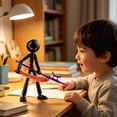 Stick Man Sculpture, 3 Colors Articulated DIY Action Figure for ...