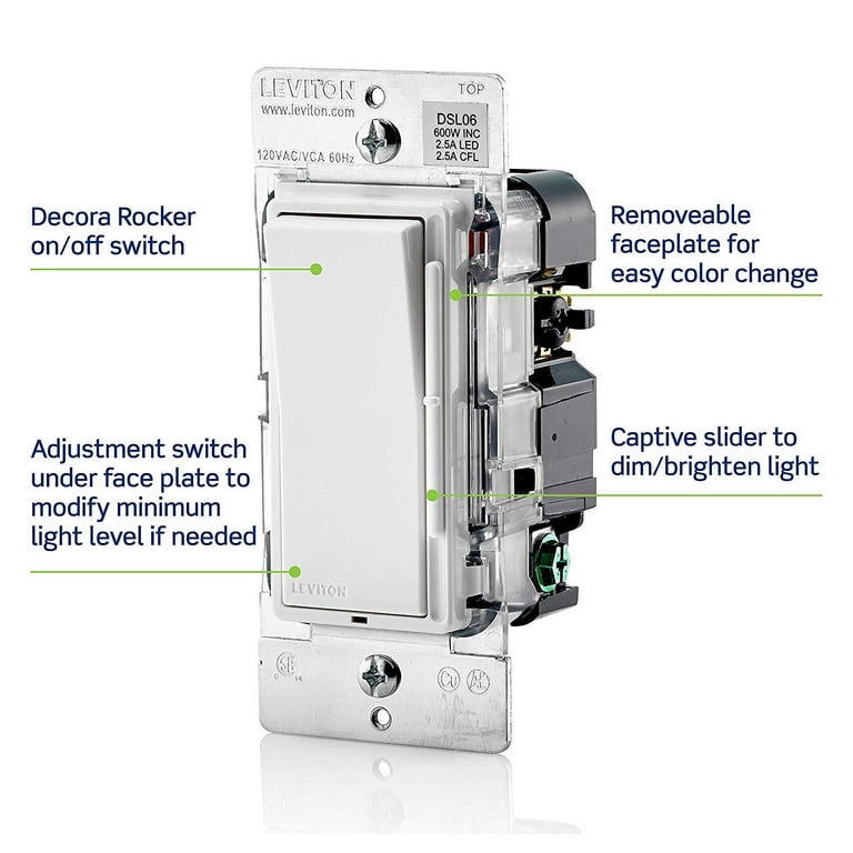 Wiring Diagram Leviton Decora Light Dimmer Switch | Shelly Lighting