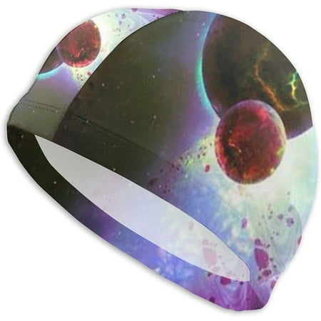 Galaxy Planetswim Caps,Silicone Waterproof Comfy Bathing Cap Swimming ...