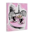 Stupell Industries Pink Parisian Cafe Breakfast Canvas Wall Art, design ...