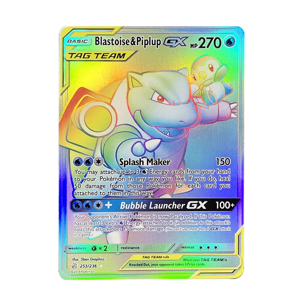 Tarjetas PKM holográficas Charizard Ex GX Rainbow Blastoise VMAX ...
