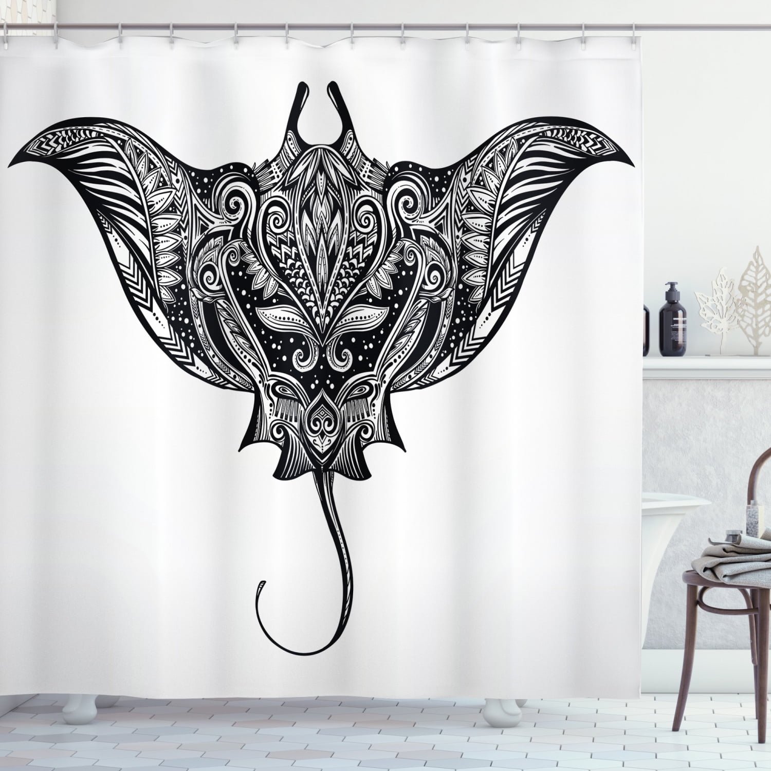 Zentangle Stingray waterproof sticker Digital Drawing & Illustration ...