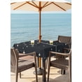 Black Starry Night Square Outdoor Tablecloth with Umbrella Hole Stars ...