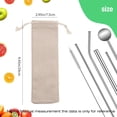 20 Pcs Portable Cotton and Linen Pouch Bag Straw Carrying Cases, Straw ...
