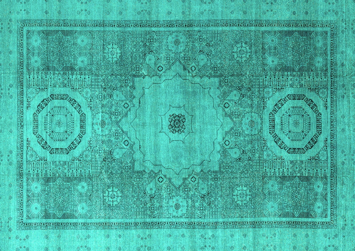 Ahgly Company Indoor Rectangle Abstract Turquoise Blue Modern Area Rugs ...