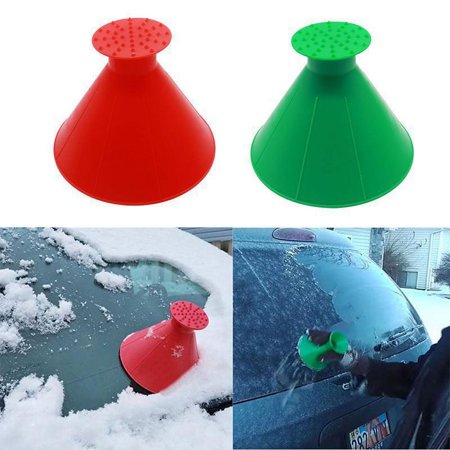 2-piece conical ice scrapers - quickly scrape and remove snow red,green ...