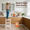 3 Step Cream Chocolate Foldable Iron Stepladder For Home And Kitchen ...