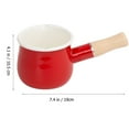 GAXIRE Enamel Milk Pot Red with Flat Bottom for Daily Cooking 1Set ...