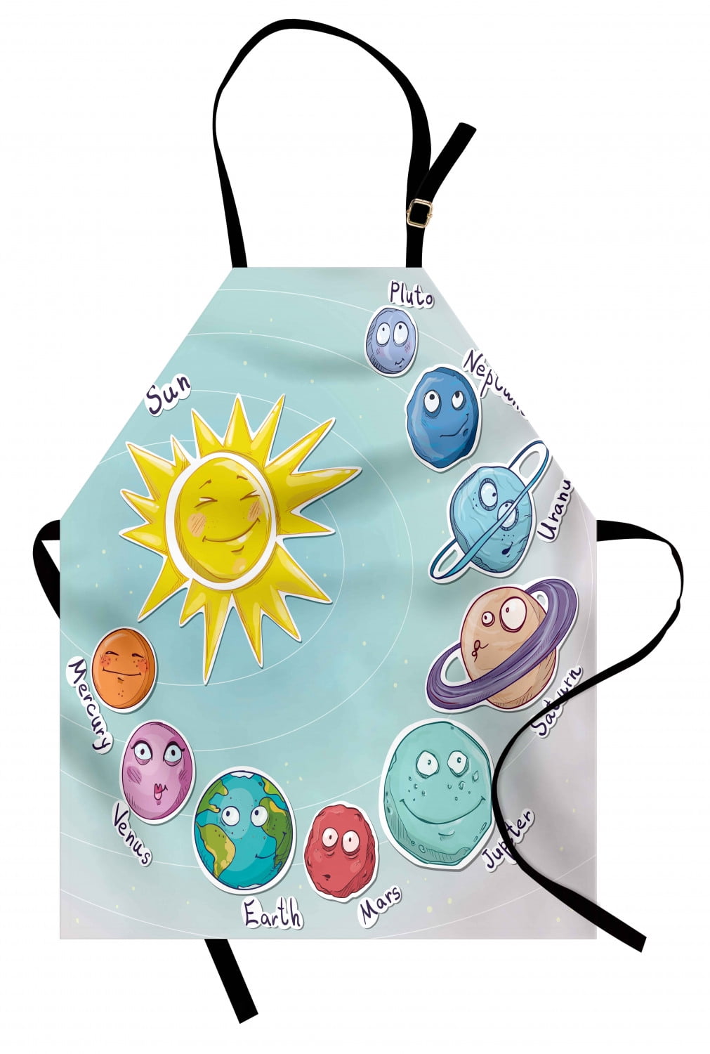 Space Apron Cute Cartoon Sun and Planets of Solar System Fun Celestial ...