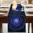 Blue Purple Abstract Burlap Cotton Table Runner 13x90 Inches Long ...