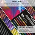FLOWood Artist Set, 160 Count Watercolor Colored Pencils in Case Box ...