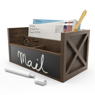 Elegant Designs Homewood Envelope Letter Holder with "Mail" in White ...