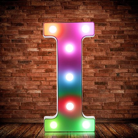 Colorful LED Alphabet Light Up Letter Number Symbol Lights with ...