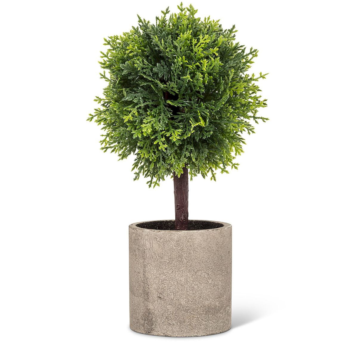 Green Conifer Topiary in Pot - Faux Indoor/Outdoor Artificial Plant ...