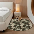 Christmas 3' Round Rug for Bathroom Accent Bedside Corner, Vintage Pine ...