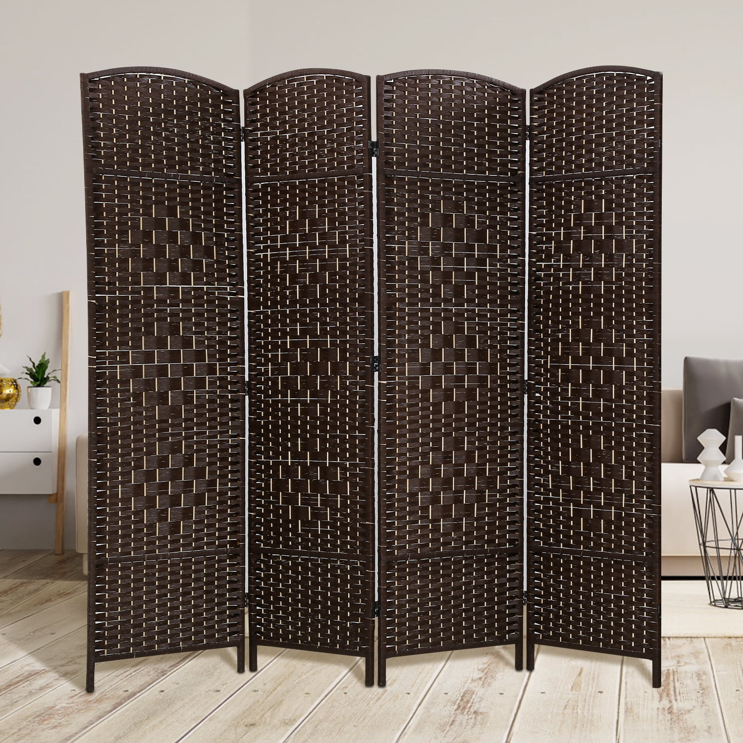 NiamVelo 4 Panel Room Dividers Folding Privacy Divider 6Ft Indoor Wall ...