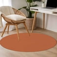 Burnt Orange 4FT Round Area Rugs Modern Solid Color Soft Small Round ...