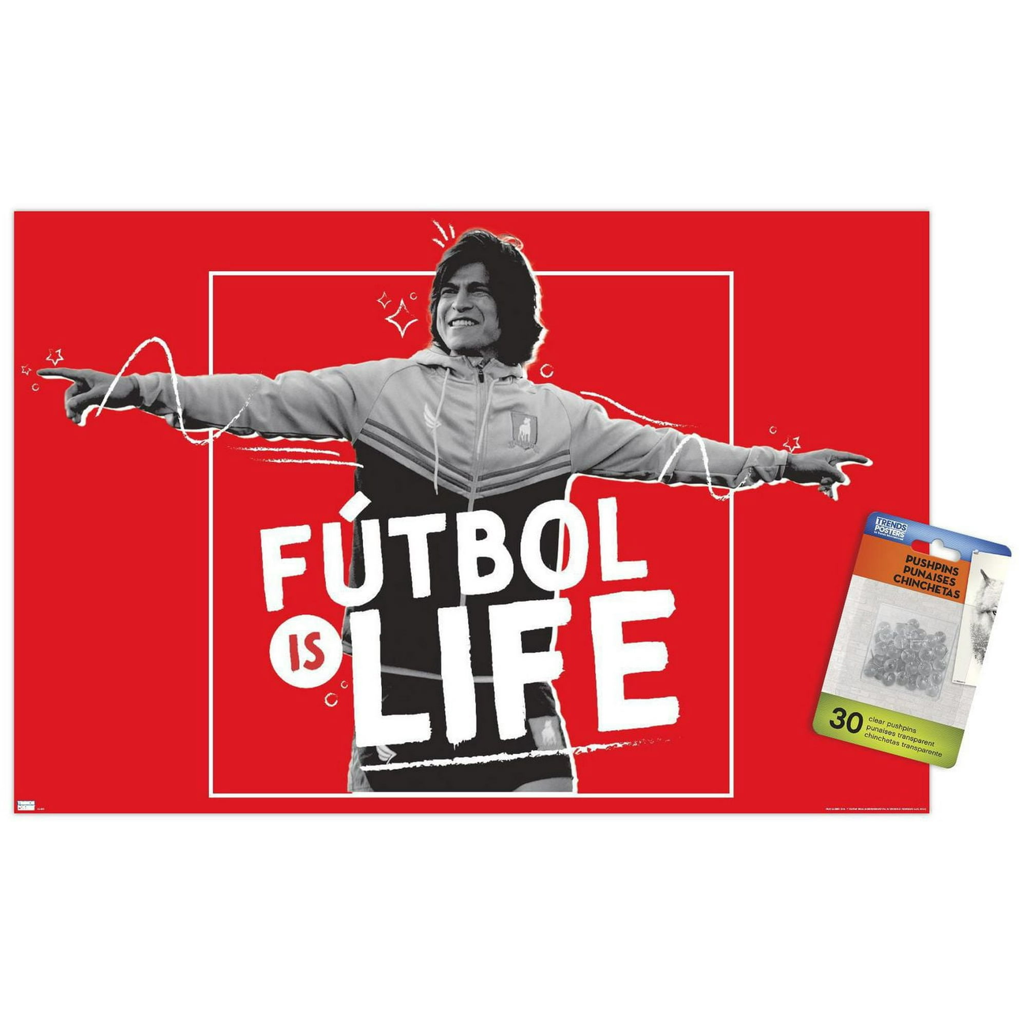 Click here for Trends International Ted Lasso - Futbol Is Life Wa... prices