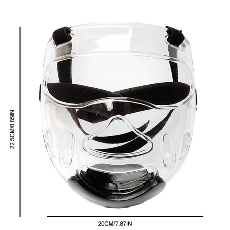 Taekwondo Headgear Clear Face Guard Portable Detachable Taekwondo Head ...