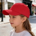 Bobifish Boys Girls Baseball Hats Solid Color Curved Brim Baseball Caps ...