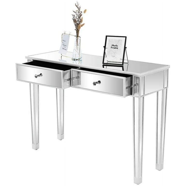 Mirrored computer desk store