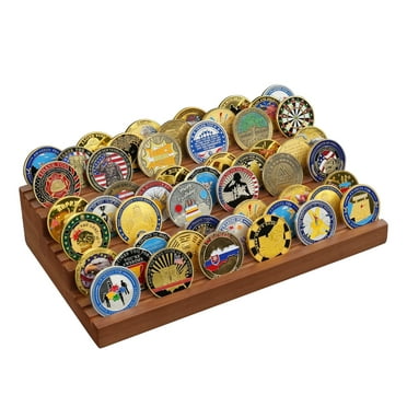 Challenge Coin Display Case, Coil Holder with American Flag Design ...
