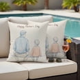 2 Pack Outdoor Waterproof Throw Pillow Covers,Happy Father's Day Words ...