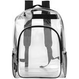 Trailmaker Heavy-Duty Clear Backpack, Black Trim with Outdoor Straps ...