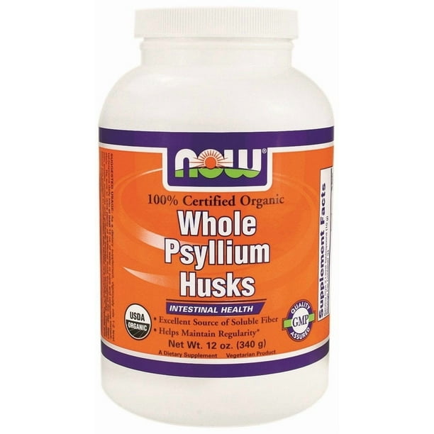 Cáscara de psilio NOW Foods orgánica entera, 340 ml | Walmart en línea