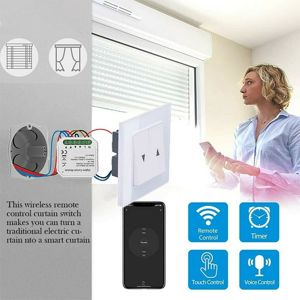 facefd Tuya ZigBee Curtain Smart Control Module Roller Shutter Switch ...