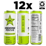 Free Shipping! Rockstar Focus Energy Drink Lemon Lime 12 oz Cans with ...